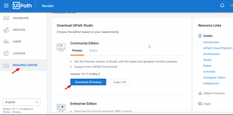 How to install UiPath Community Edition Studio and StudioX